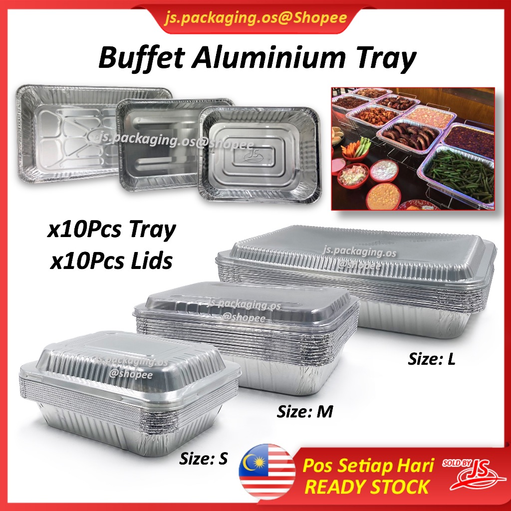 Aluminium Foil Tray Baking Tray Buffet Catering Food Tray and Lid ...