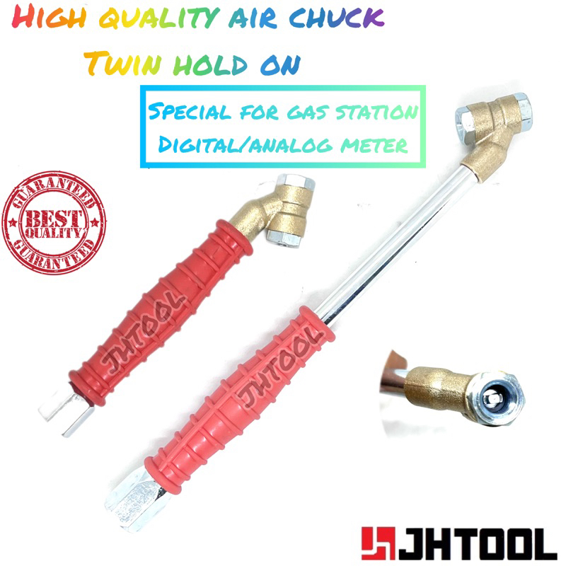 JHTOOL 5.5" / 9.0" DRIVE 1/4” HIGH QUALITY TWIN HEAD AIR CHUCK petron ...