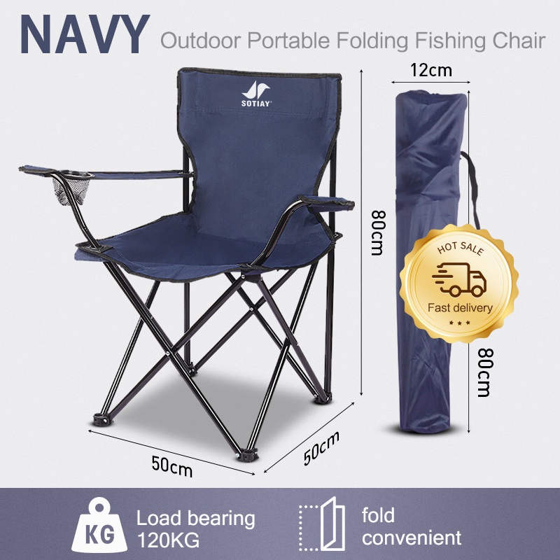 Camping Chair Foldable Chair Kerusi Camping Fishing Chair Hiking Chair ...