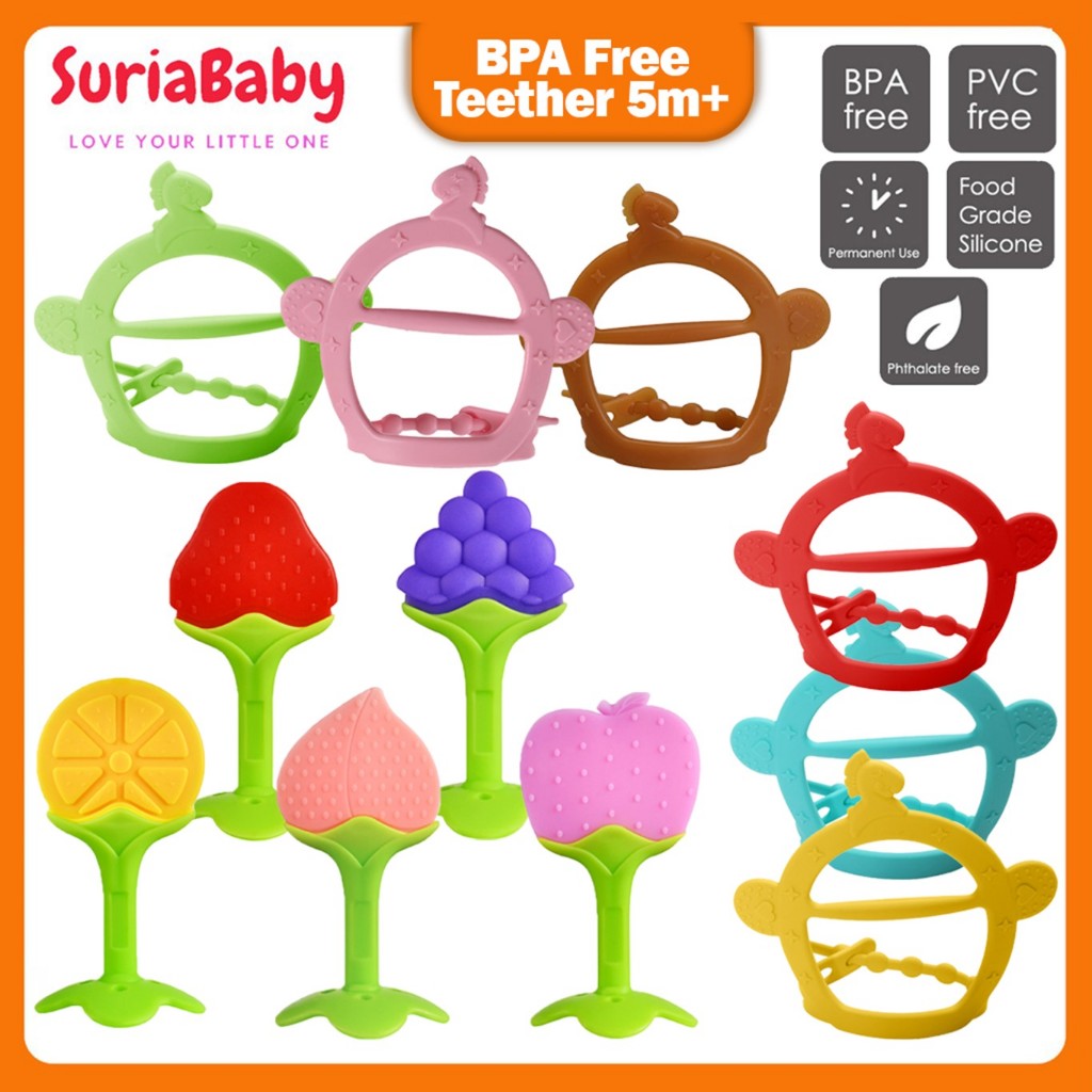 1pc Soft Safe Silicone Teether Baby Teething Toys Textured Surface ...