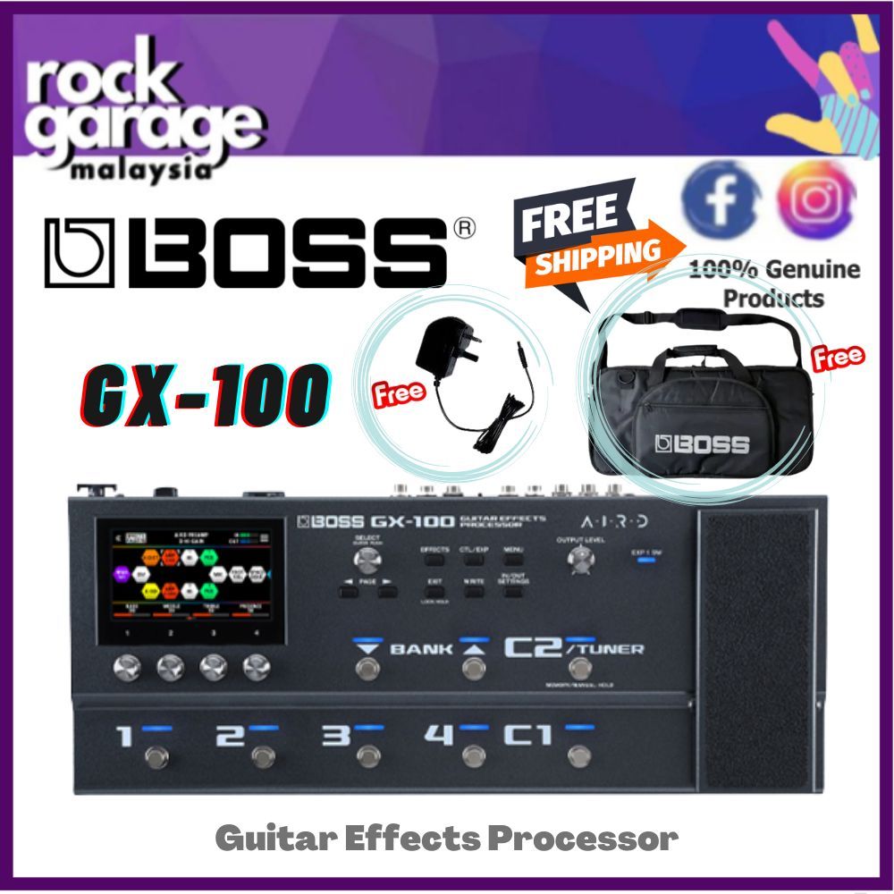 Boss GX-100 Guitar Effects Processor With Boss Carry Bag (GX100 / GX ...