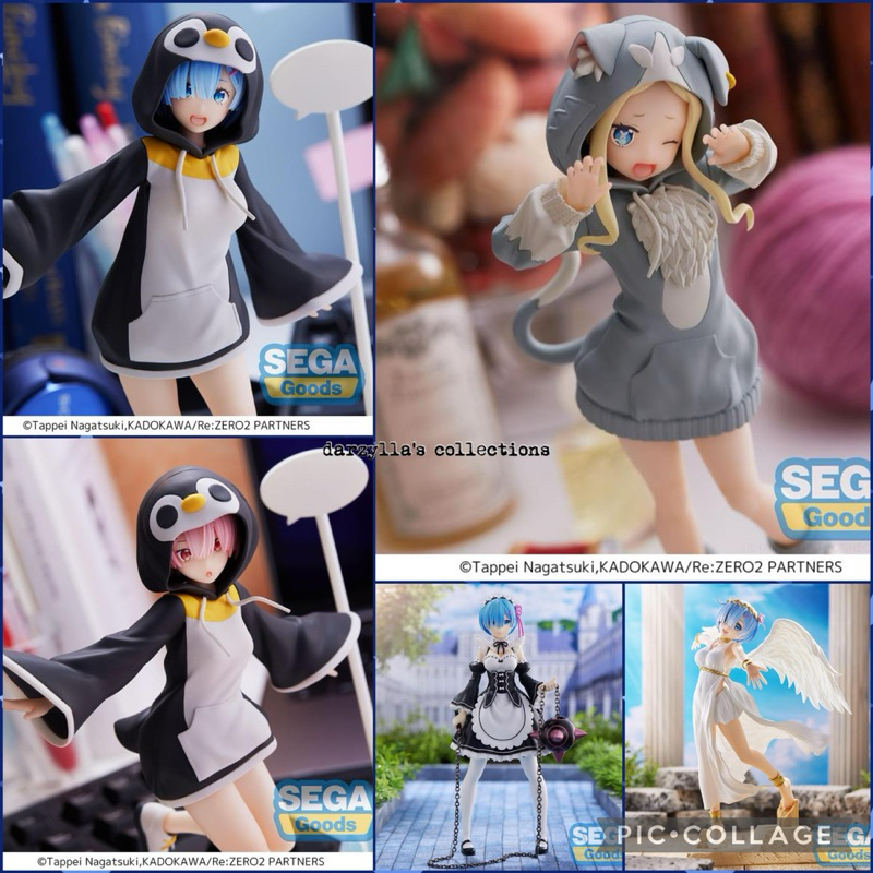SEGA Re:Zero Starting Life in Another World Luminasta Premium Figure Rem Beatrice Kotoriasobi ...