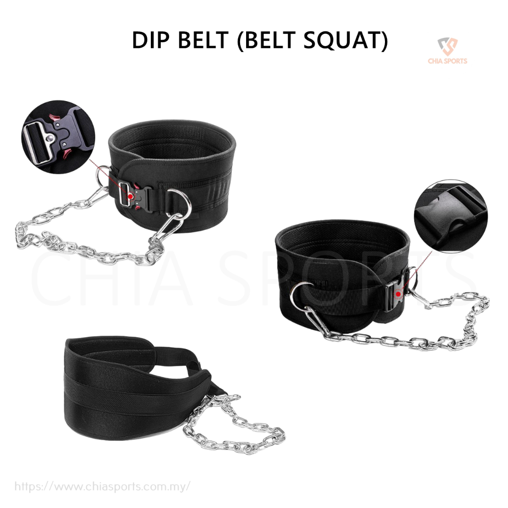 Belt Squat Belt with Chain Dip Attachment Waist Belts Training Pull Up ...