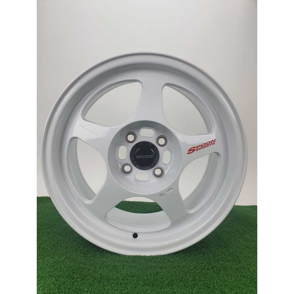 SPORT RIM 15inch 15x7 4x100 ET:35 CERAMIC WHITE COLOR (FLOW FORMING) | Shopee Malaysia