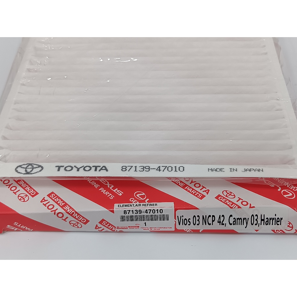 AIR COND FILTER 87139-47010 for TOYOTA VIOS NCP42, CAMRY ACV30, ESTIMA ...