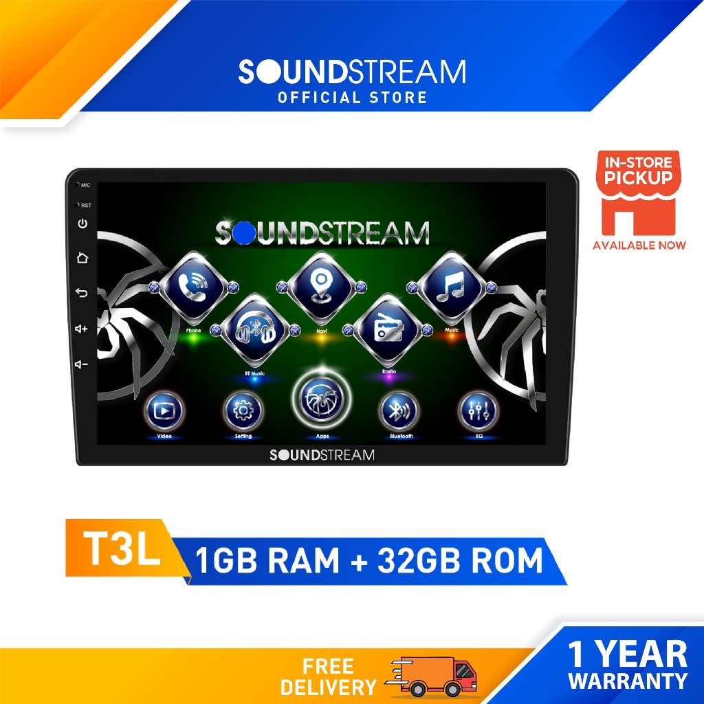 SOUNDSTREAM T3L Android Car Player (9"/10"/1 + 32GB) | Shopee Malaysia