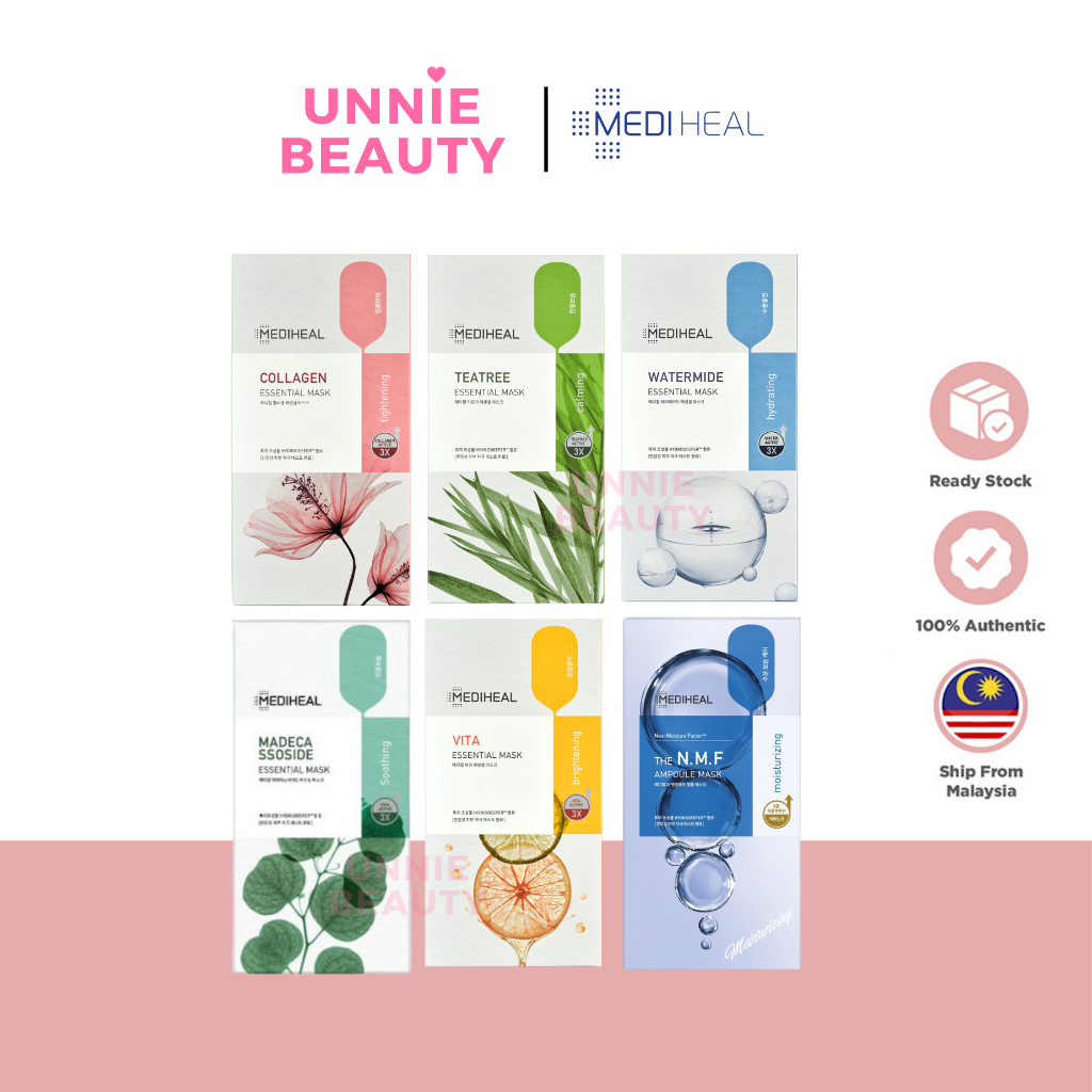 Mediheal Face Mask Pack 10 Sheets Facial Mask Beauty Mask 面膜 | Shopee ...