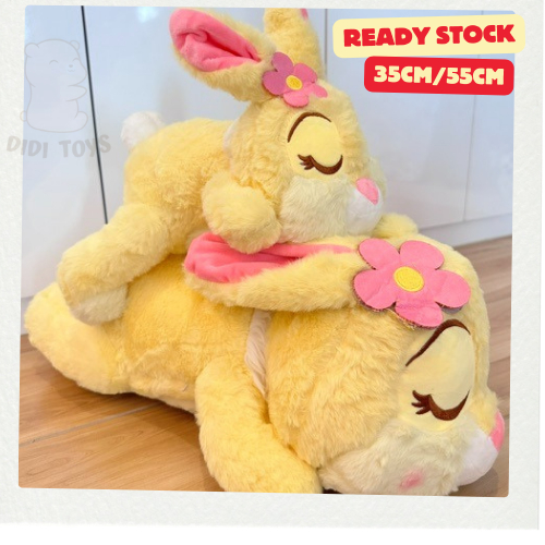 [DidiToys]35/55cm Cute Yellow Laying Bunny Rabbit Doll Plush Toys For ...
