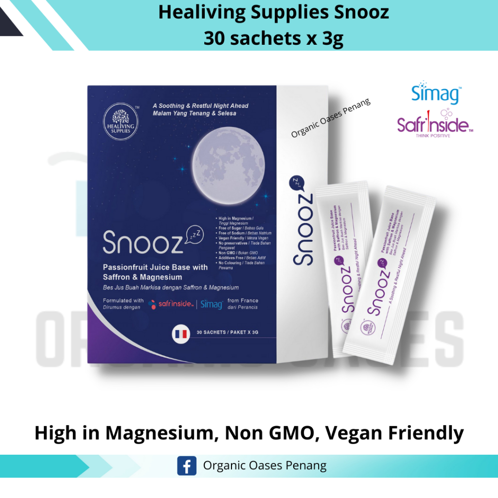 Healiving Supplies Snooz 30 sachets x 3g | Saffron Stigma extract ...