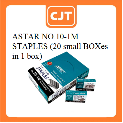 ASTAR / MAX NO.10-1M STAPLES (20 small BOXes in 1 box) | Shopee Malaysia