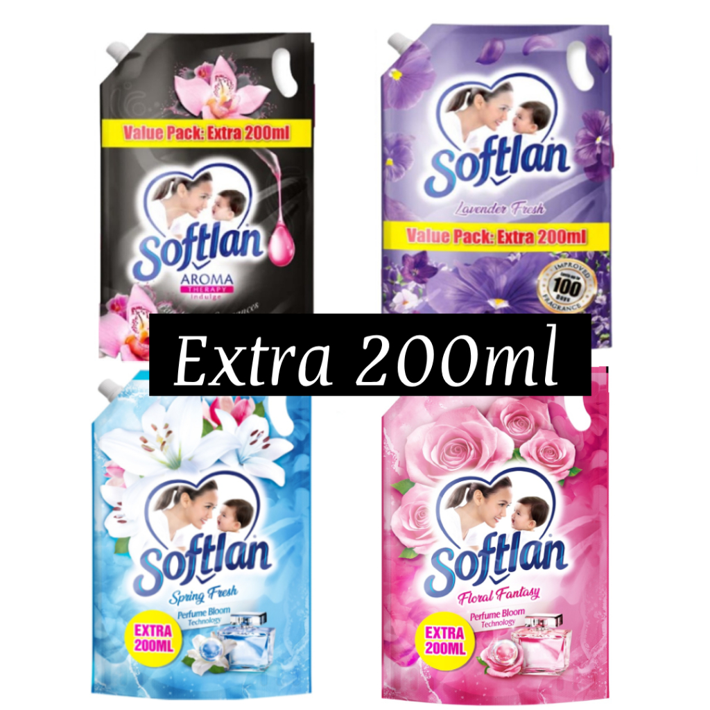 [Free 200ml] Softlan Anti Wrinkles Floral Fantasy Fabric Softener ...