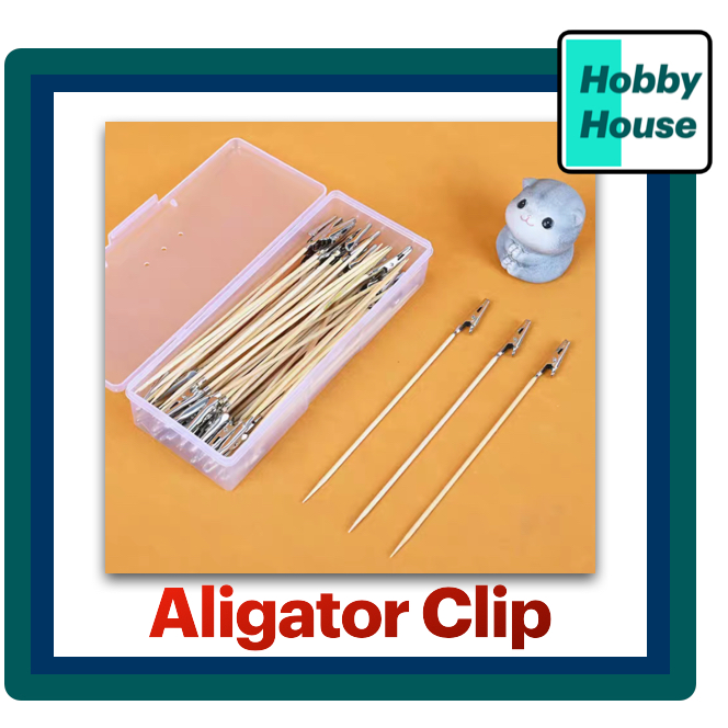 [Ready Stock] tBamboo Alligator Clip Sticks for Airbrush Spray Drying ...