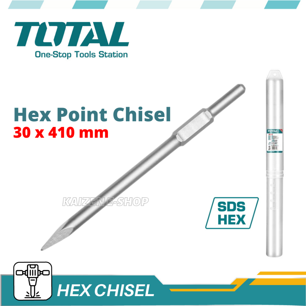 TOTAL TAC1531301 Hex Pointed Chisel 30 X 410MM | Shopee Malaysia