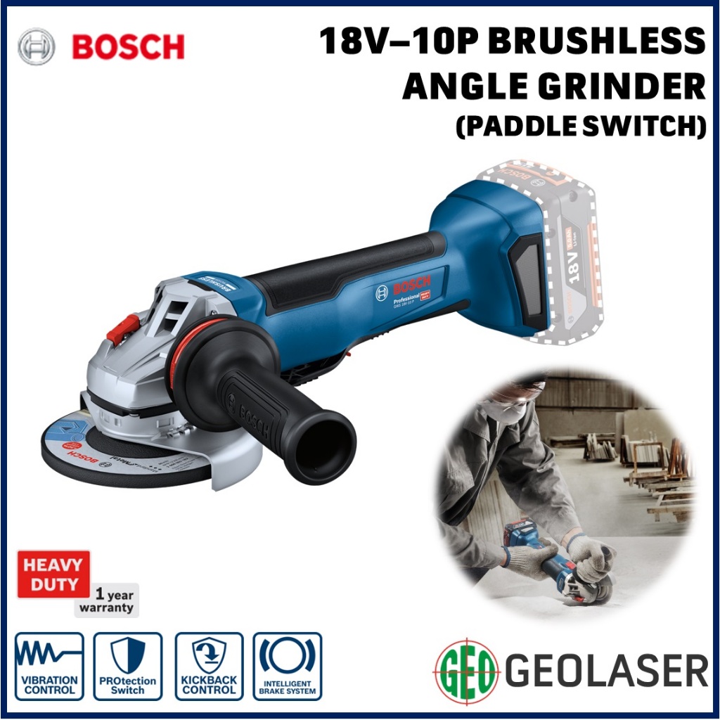Bosch 18v Gws 18v 10 P Professional Cordless Angle Grinder Solo Unit