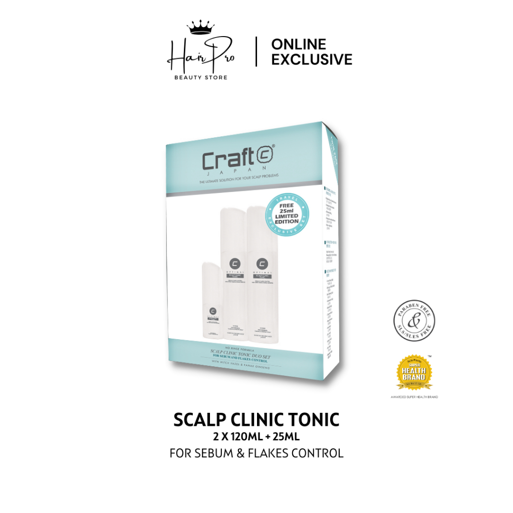 CRAFT SCALP CLINIC TONIC ( For Sebum & Flakes Control ) DUO PACK ...