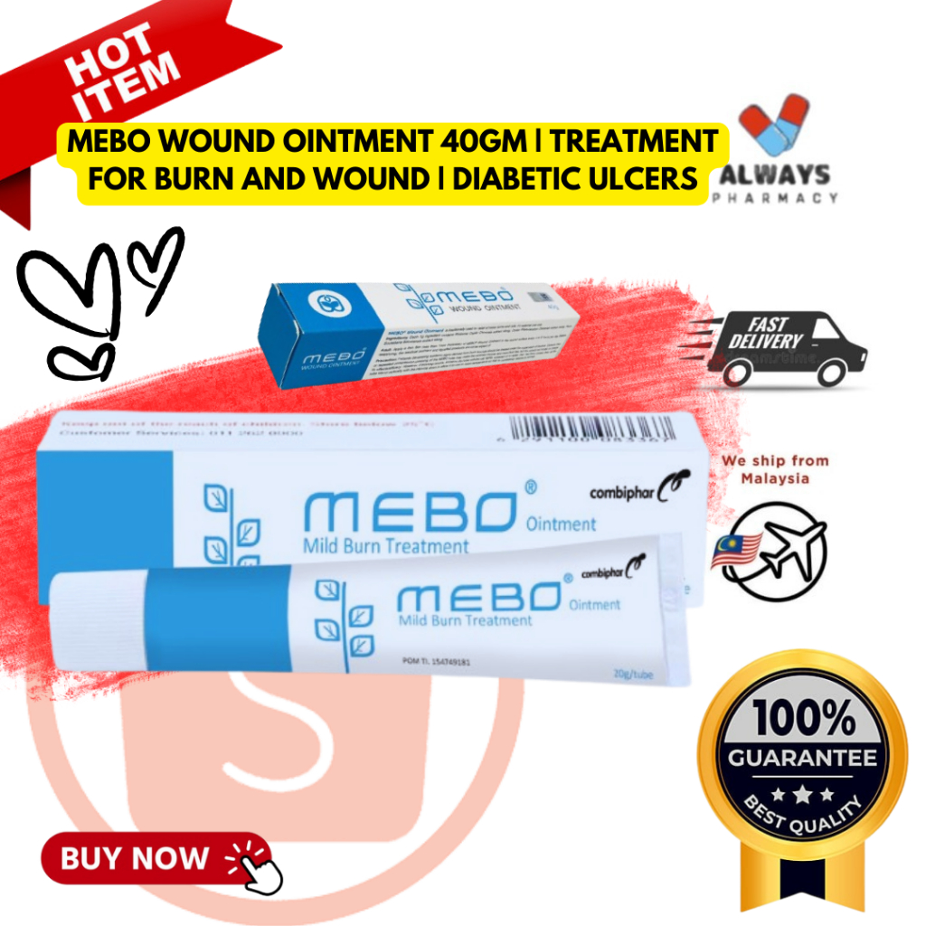 MEBO WOUND OINTMENT 40GM | TREATMENT FOR BURN & WOUND | BURNS DIABETIC ...