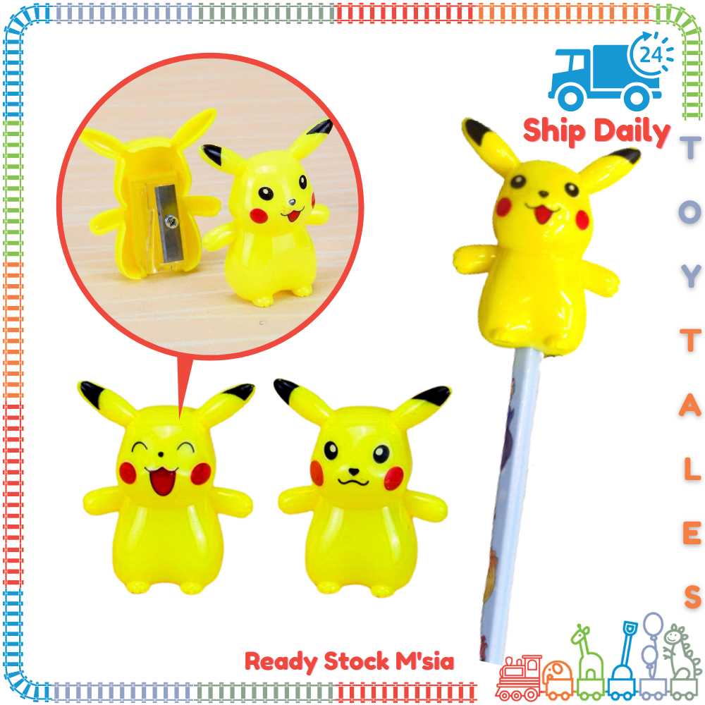ToyTales 🍭 PIKACHU STATIONERY [ 3D Sharpener ] 🍭 Alat Tulis Pokemon ...