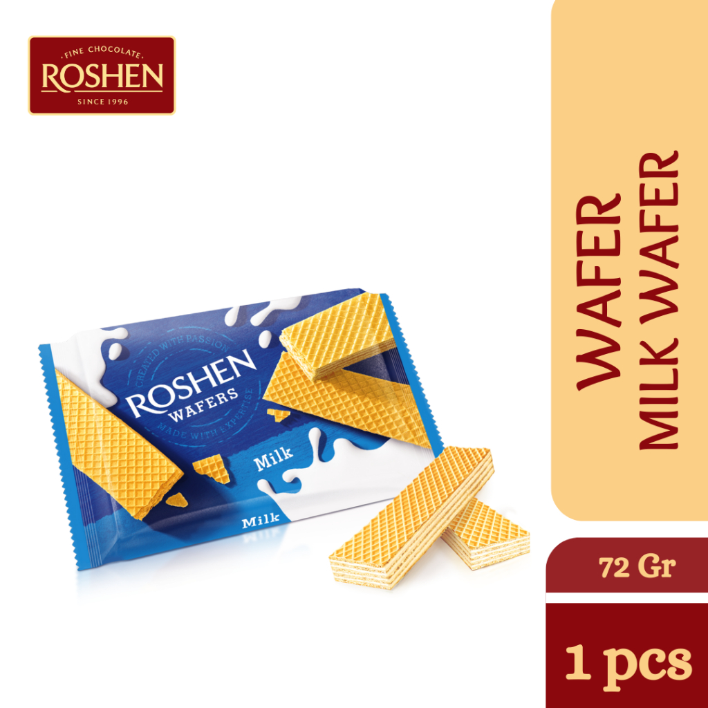 ROSHEN Wafers - Milk (72g) Roshen wafer susu | Shopee Malaysia