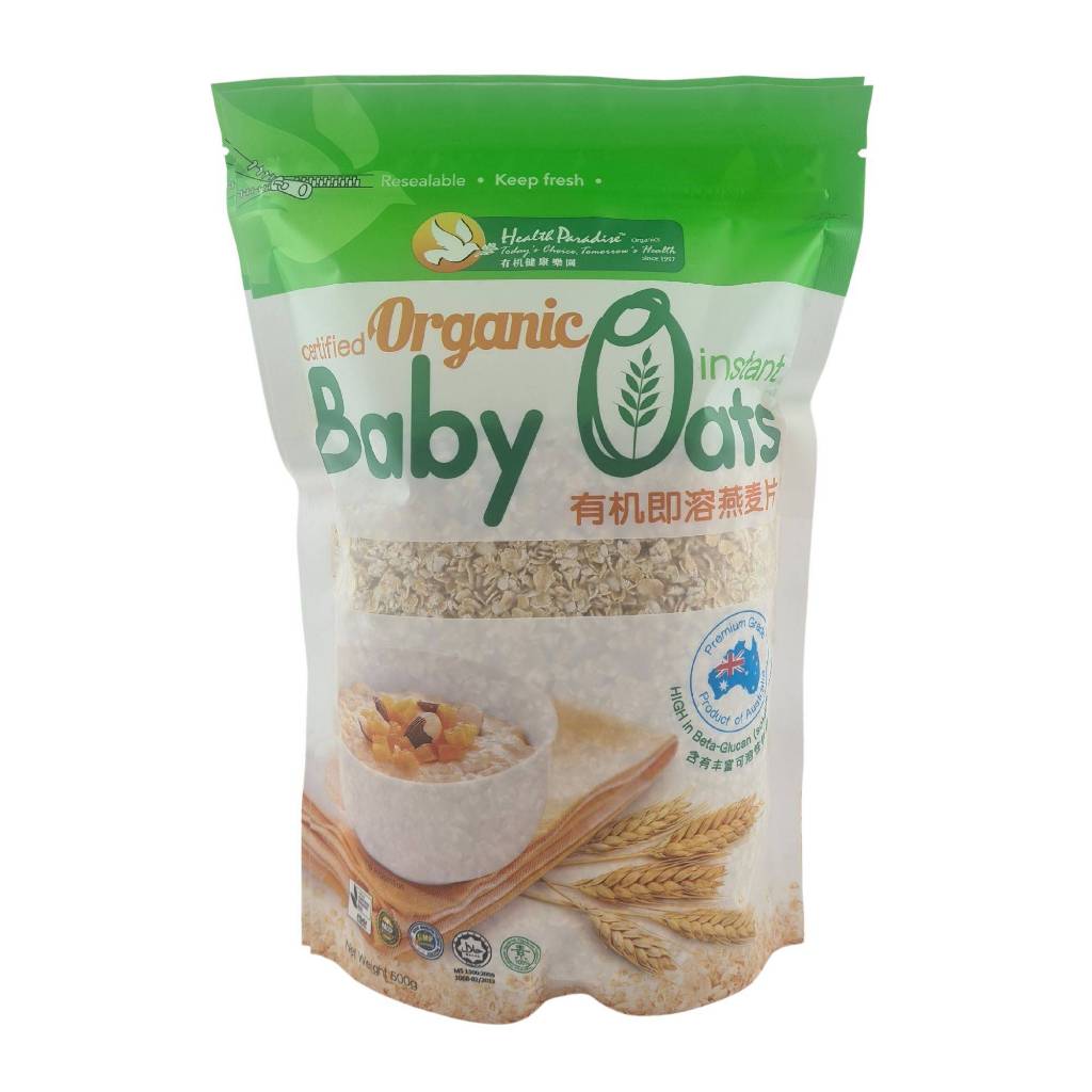 HEALTH PARADISE ORGANIC INSTANT BABY OATS 500G | Shopee Malaysia