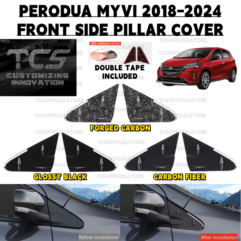 TCS PERODUA MYVI MG3 2018-2024 CAR FRONT SIDE PILLAR COVER ACCESSORIES ...