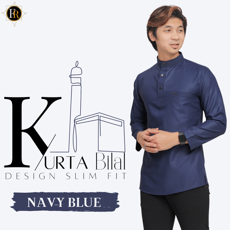 KURTA BILAL SLIM FIT NEW DESIGN RAYA 2024 | Shopee Malaysia