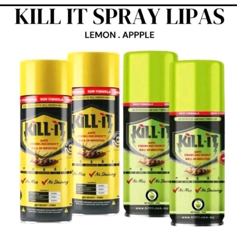 KILL IT SPRAY LIPAS | UBAT LIPAS | KILLER PEST | Shopee Malaysia