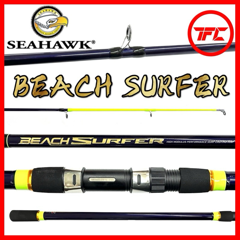 SEAHAWK BEACH SURFER Surf Casting Rod Spinning Cast BeachSurfer Joran ...
