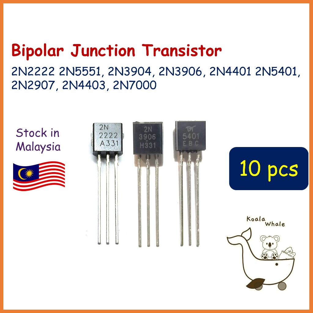 10pcs Bipolar Junction Transistor BJT 2N2222 2N2907 2N2907A 2N5551 ...