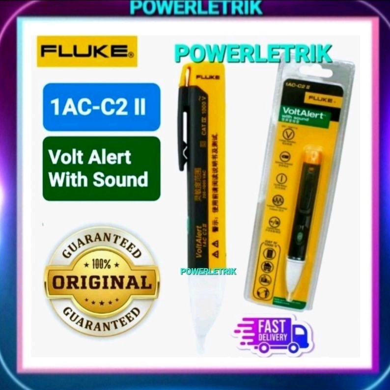 🔥READY STOCK🔥 ORIGINAL FLUKE 1AC-C2 Ⅱ VOLTALERT WITH SOUND NON CONTACT ...