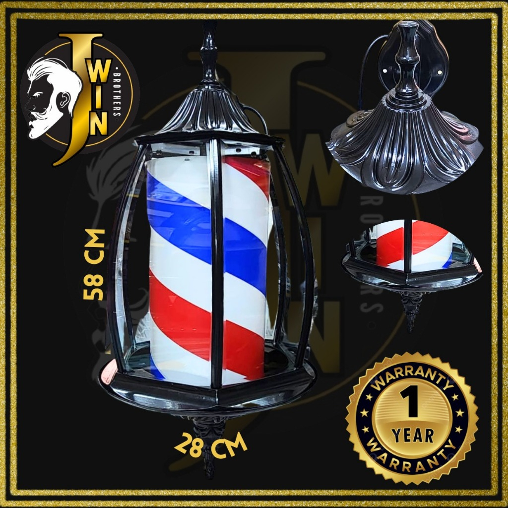 Barber Pole Light Hair Salon Open Sign Barber Shop Rotating LED Strips ...