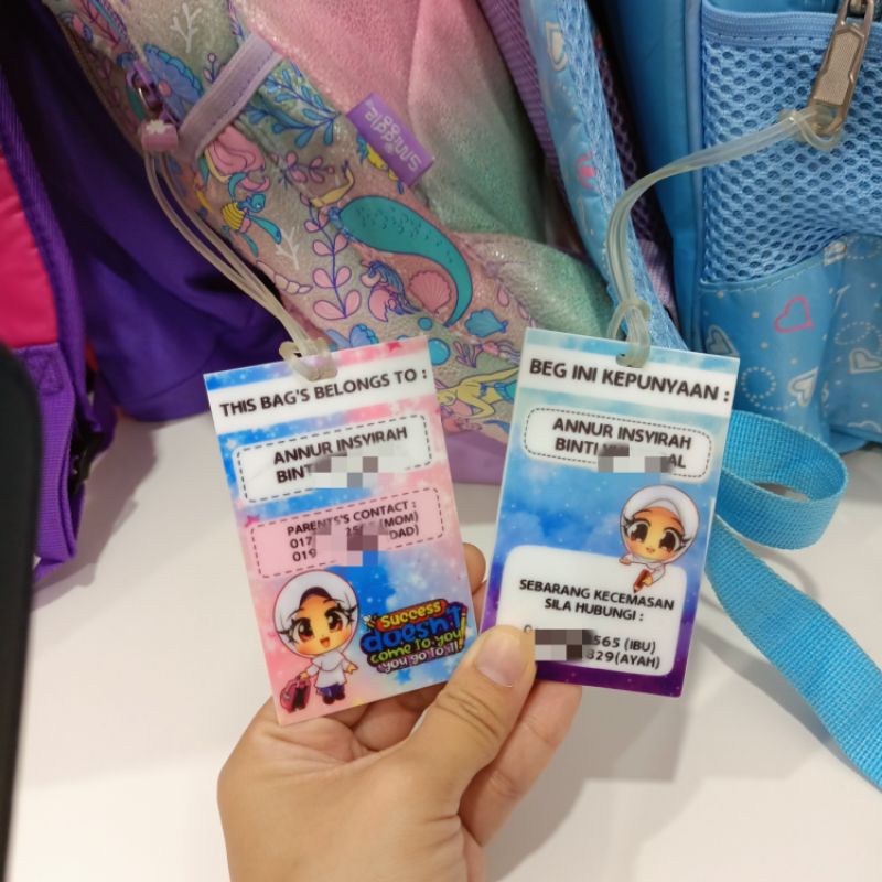 Tag/Label Beg Anak (Info Kecemasan) | Shopee Malaysia