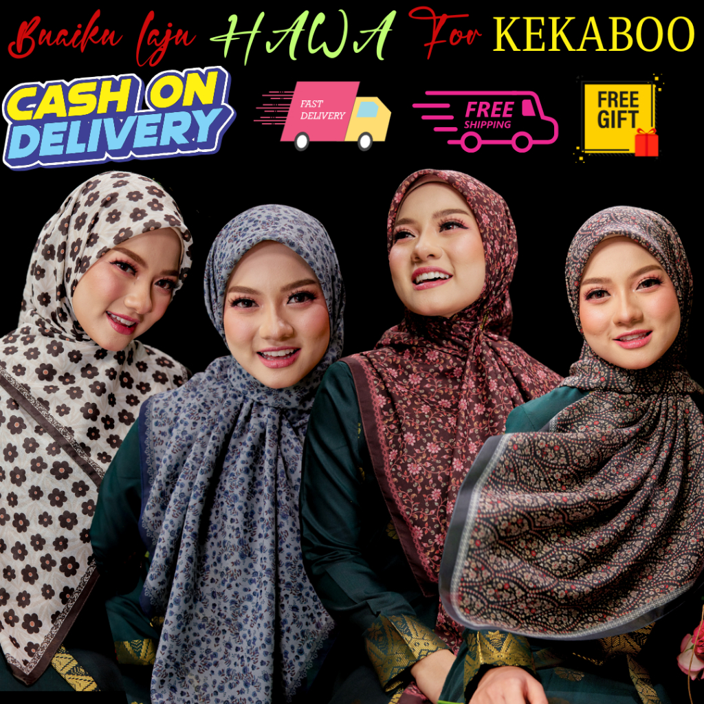 Tudung Bawal KEKABOO Cotton BUAIKU LAJU HAWA FOR KEKABOO Tudung Tema ...