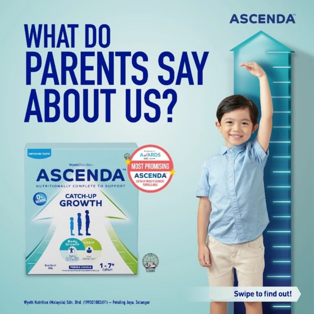 ASCENDA 200g Catch-Up Growth Formula Milk (New Look, Better Taste ...