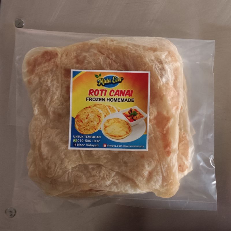 ROTI CANAI FROZEN PETAK HOMMADE (5biji) (BELI 5 BUNGKUS KEATAS PERCUMA ...