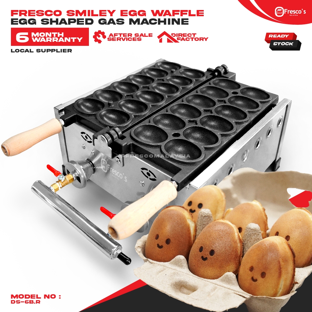 Smiley Egg Waffle Gas Machine Smiley Face Egg Shaped Waffle | Shopee ...