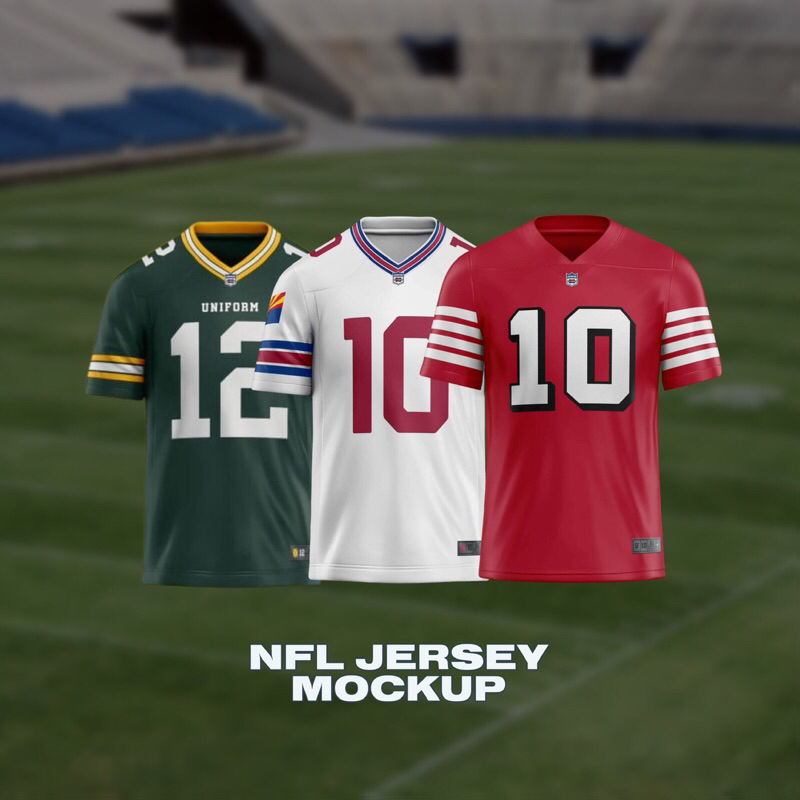 🔥 Mockup 3D NFL Jersey V001 | Trending 3D NFL Mockup | Editable PSD ...