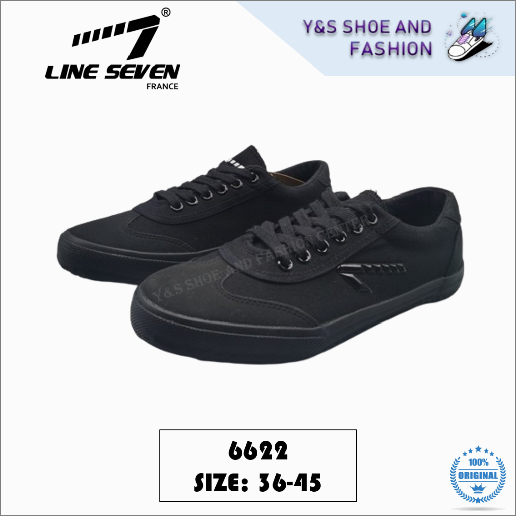 Line 7 Seven Secondary School Shoe Black 6622 | Kasut Sekolah Menengah ...