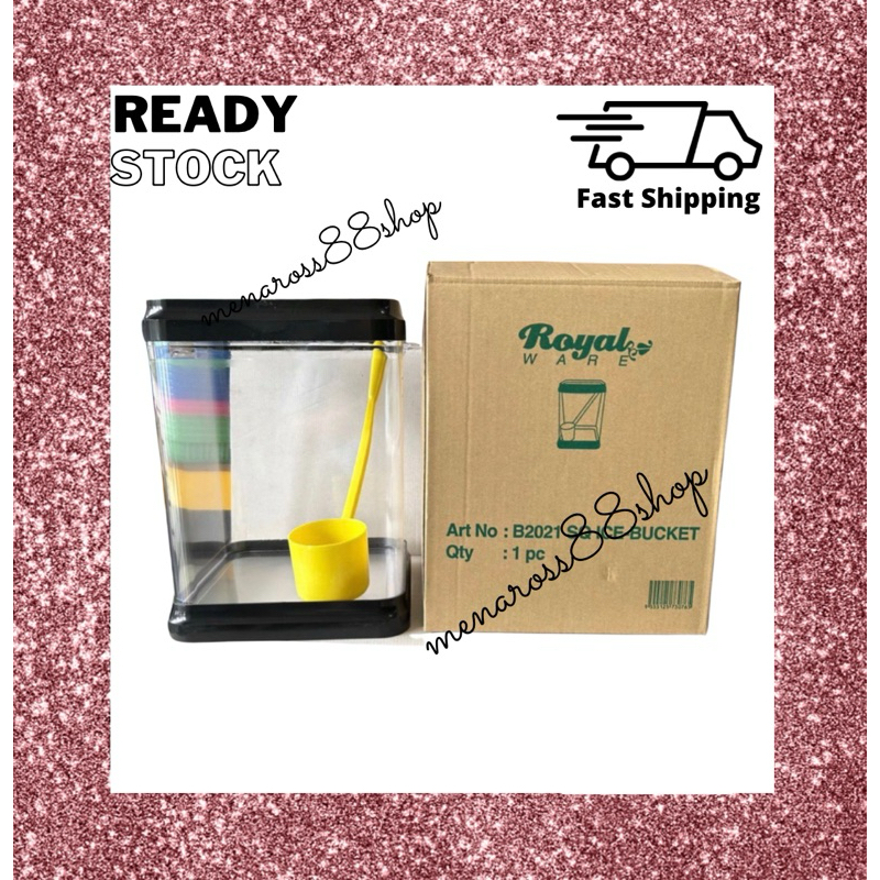 Royal Ware Ice Bucket Plastic Water Square Air Balang Bekas Juice ...