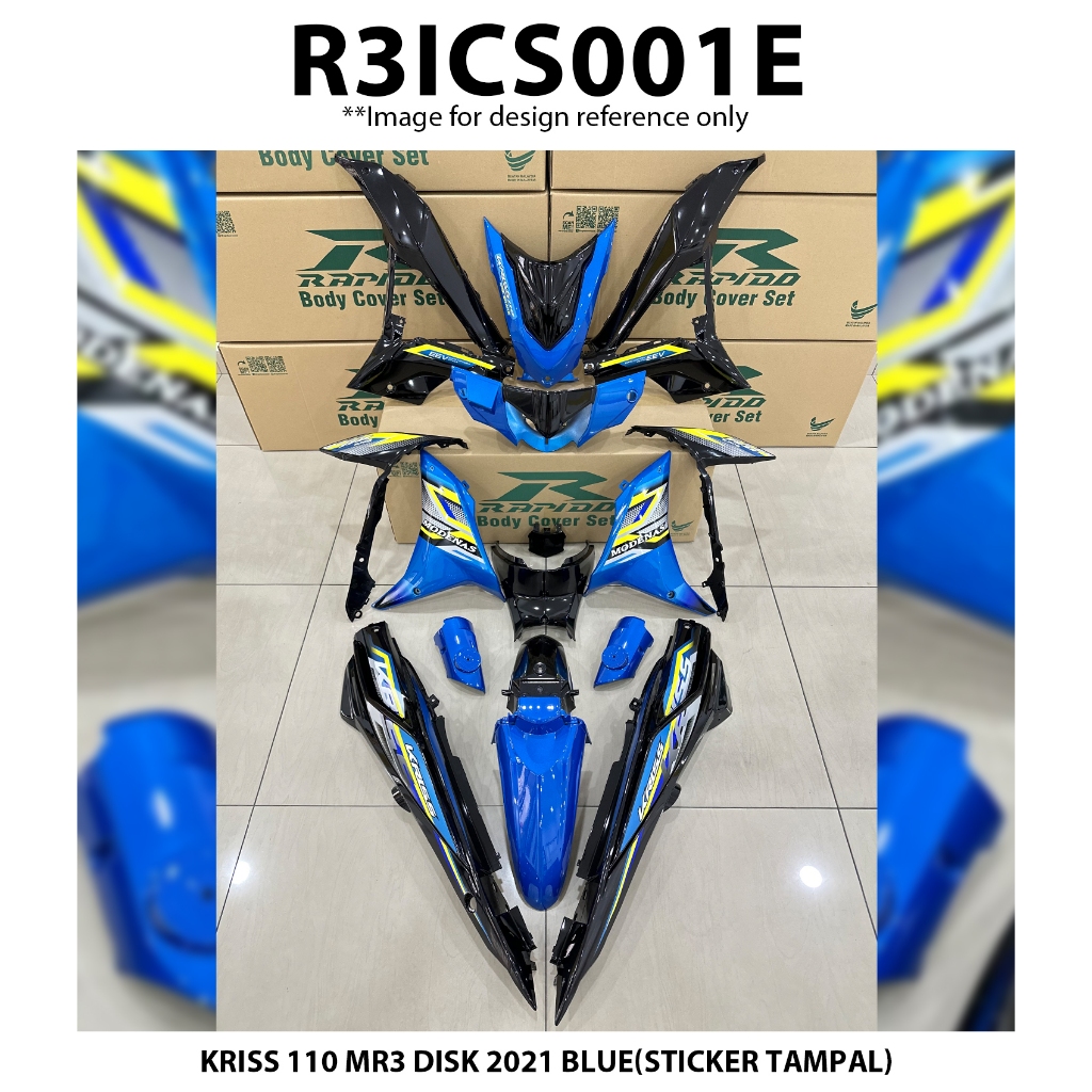 Modenas Kriss 110 MR3 Kriss110 Cover Set Disc Disk Body Set Biru Merah ...