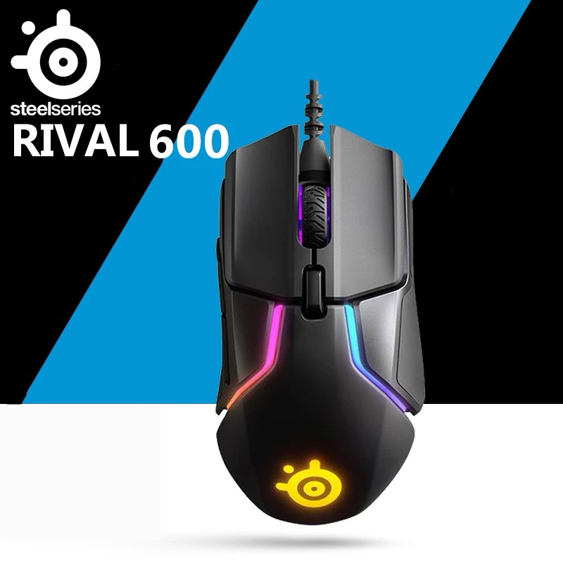 (Used) SteelSeries Rival 600 RGB Gaming Mouse TrueMove3+ Dual Sensor ...