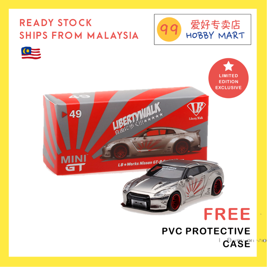 Mini GT 49 Nissan GTR GT-R R35 Satin Silver LB Works | Shopee Malaysia