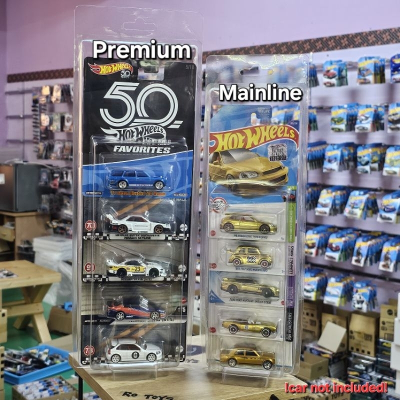 HOT WHEELS BLISTER CARD PROTECTOR TYPE 2 COVER FOR 5 CARD MAINLINE and ...