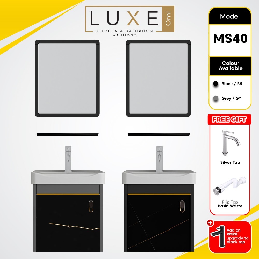 LUXE Bathroom Cabinet Basin Set with Mirror and Shelf Basin Kabinet ...