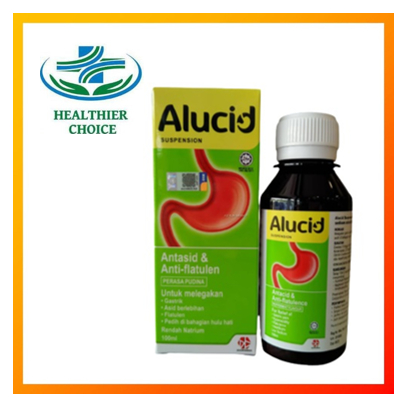 Alucid Suspension 100ml Antacid & Anti-Flatulence (Exp: 10/27) NEW ...
