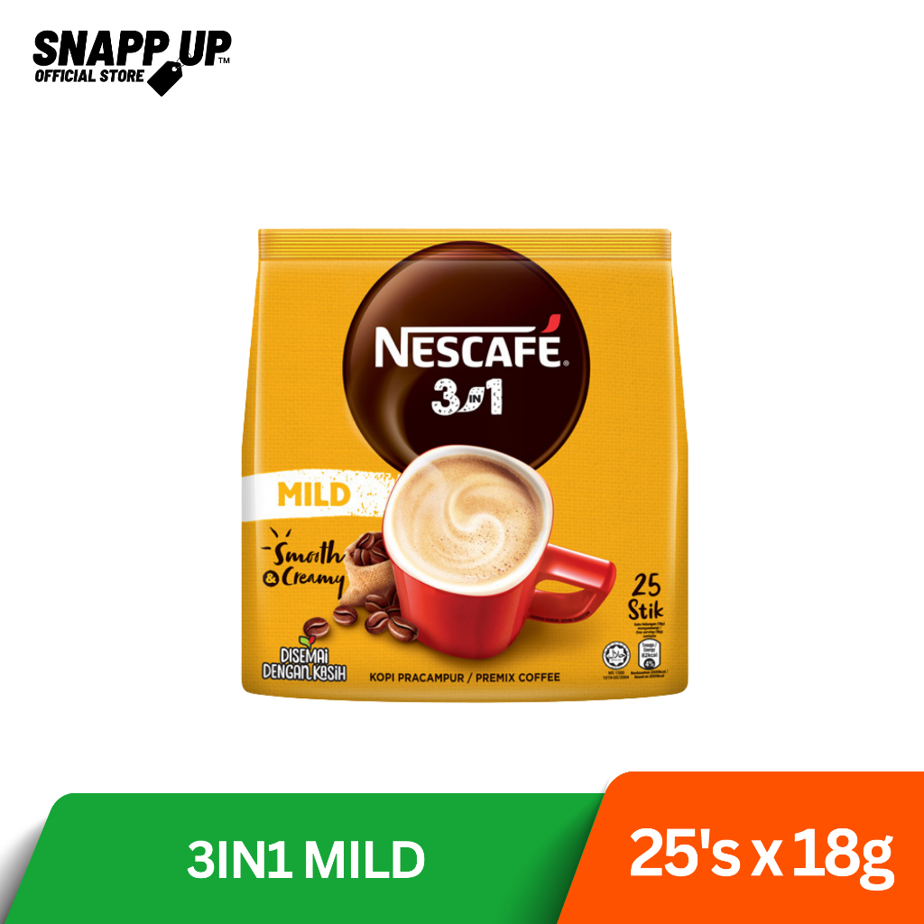 Nescafe 3in1 Mild 25's/30's x 18g | Shopee Malaysia