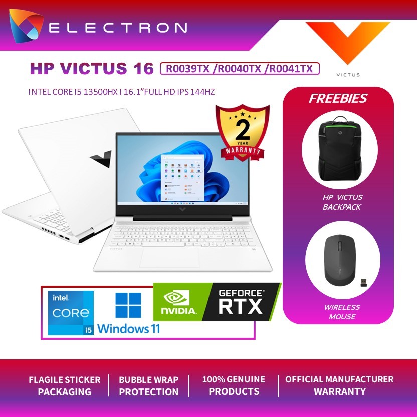 HP Victus 16-R0040TX 16.1" FHD 144Hz Gaming Laptop Ceramic White (I5 ...