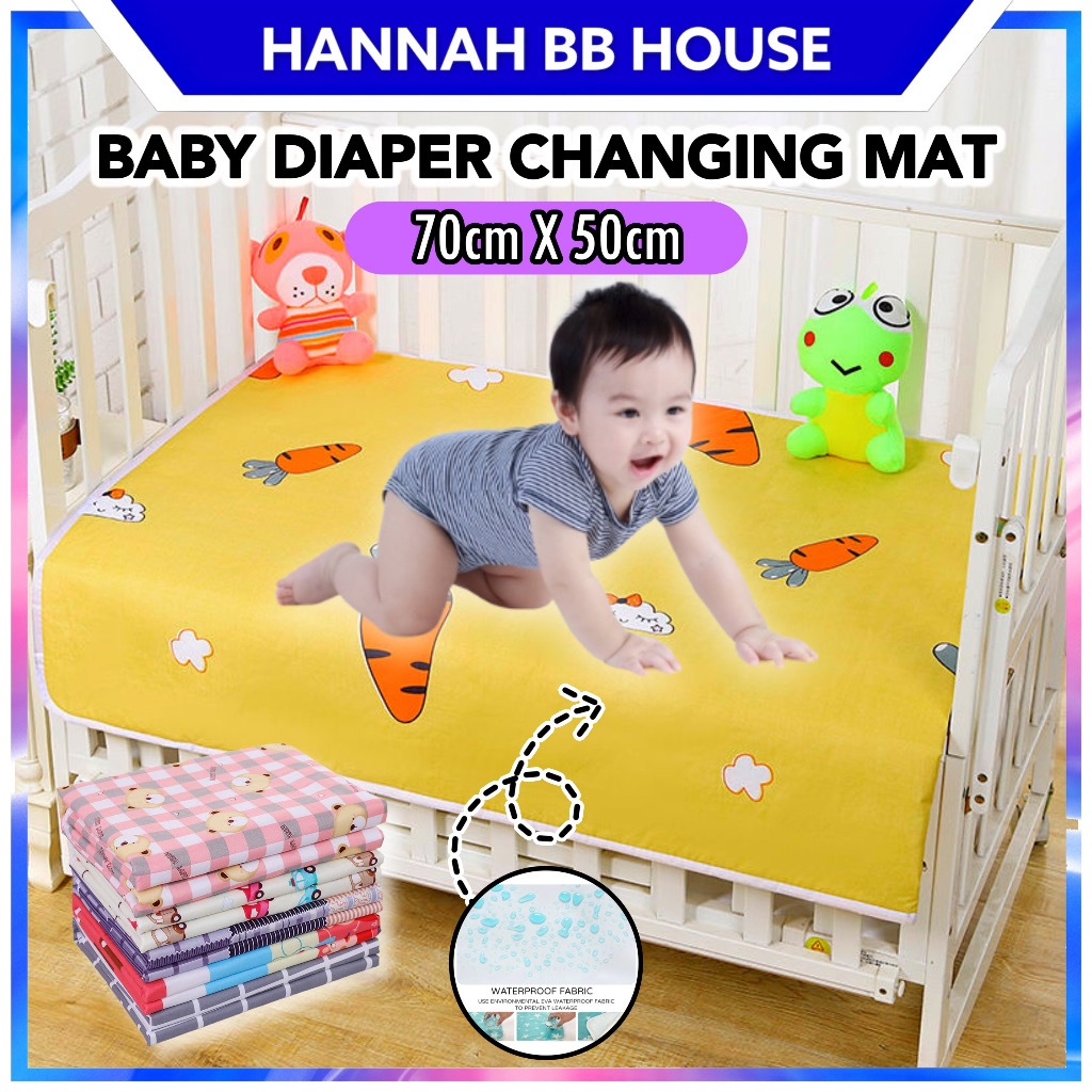 70cm*50cm Pelapik Kalis Air Pad Telap Washable Baby Diaper Changing Mat ...