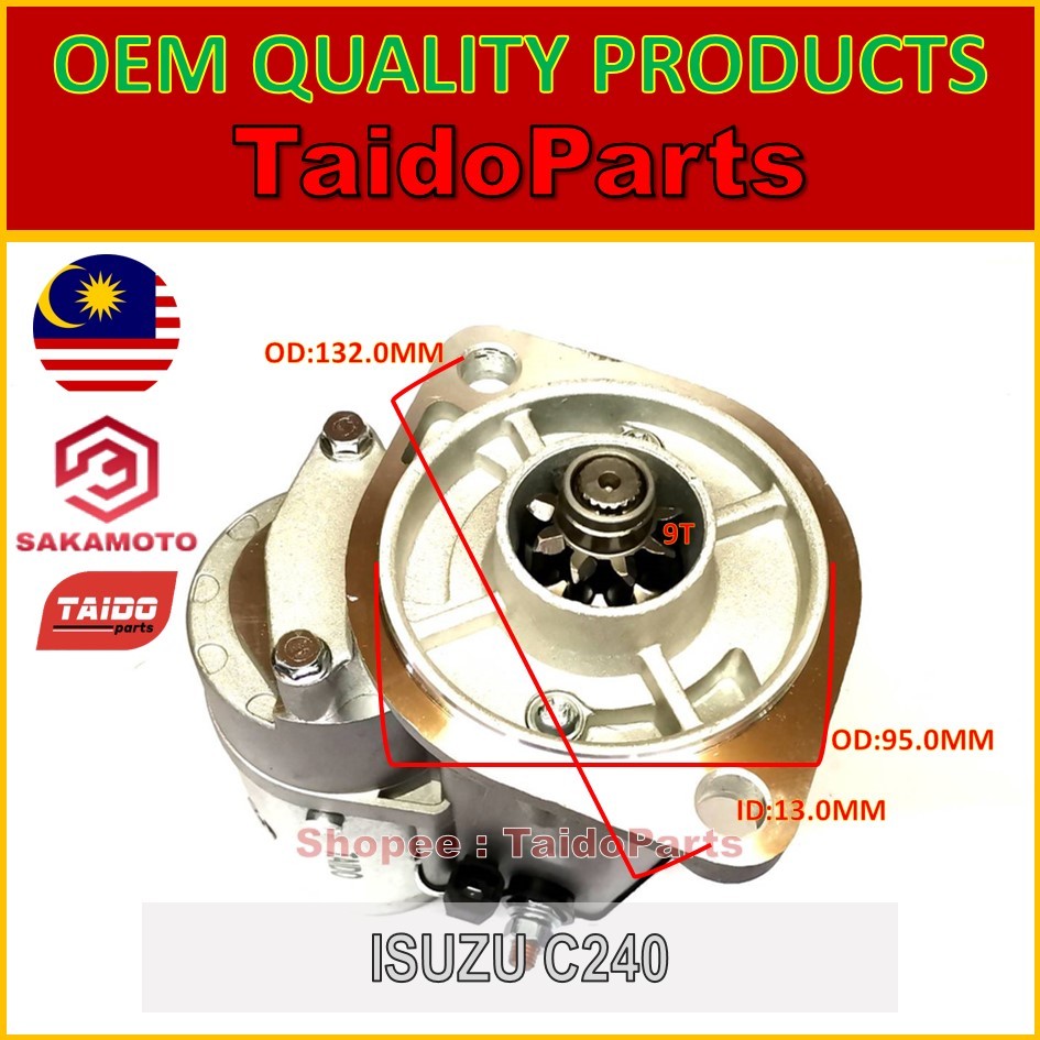 Kubota Yanmar Isuzu Starter Motor C240 L1500 4TNV88 | Shopee Malaysia