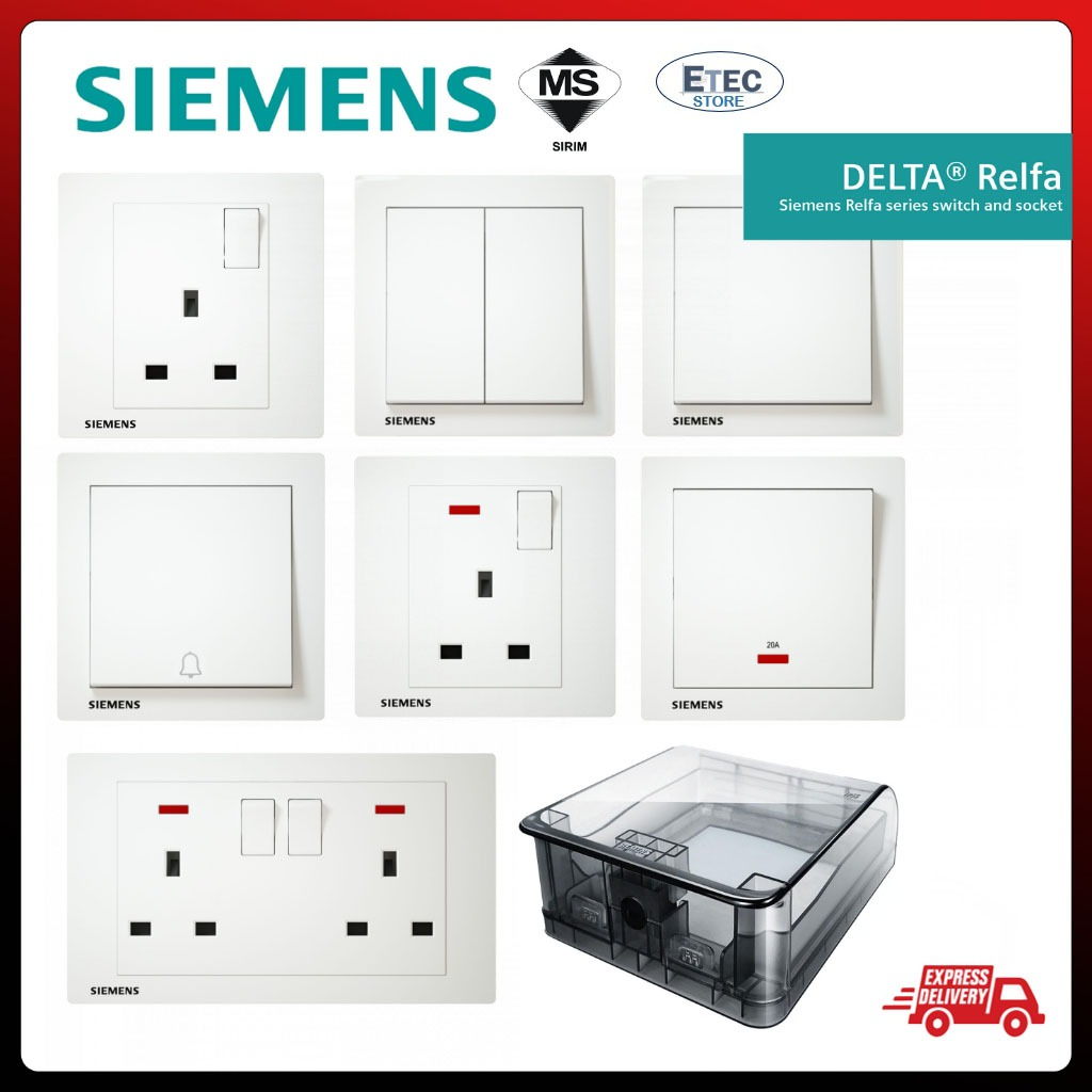 SIEMENS DELTA® Relfa Series Switches & Switch Socket & Socket Cover ...