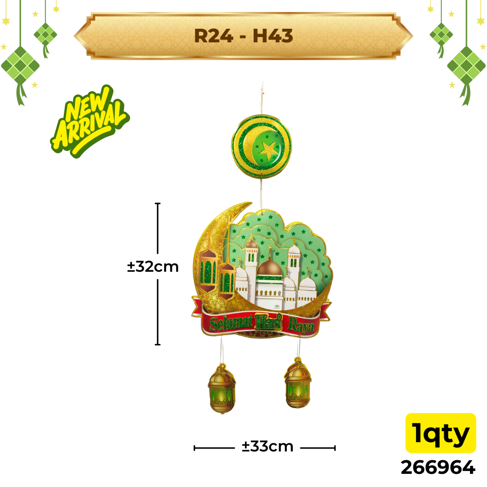 SUPERSAVE Hari Raya Wall Decoration Ceiling Glitter Hanging Deco Rumah ...